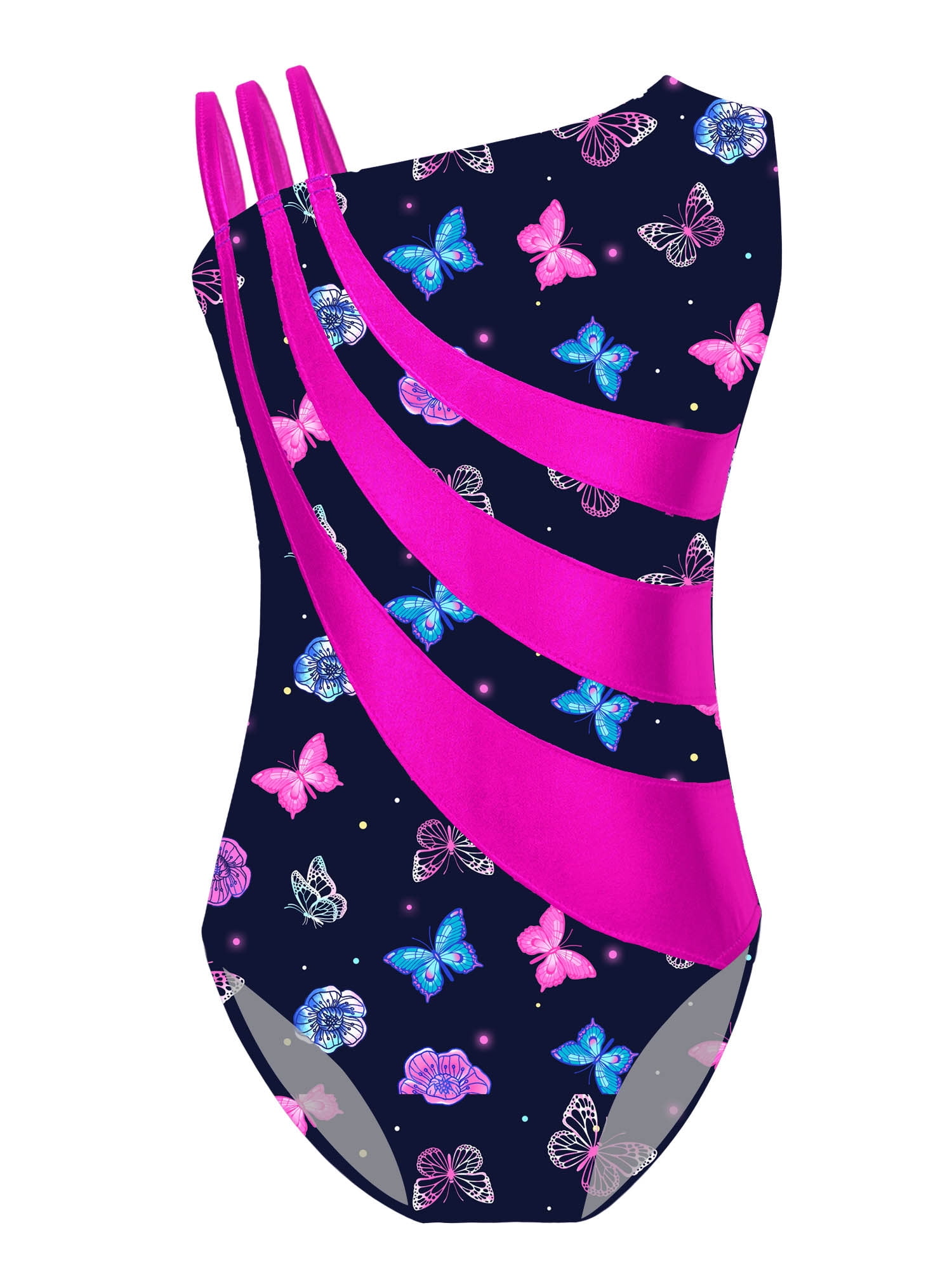 MSemis Team Basic Girls Gymnastics Leotards Black&Hot Pink 14 - Walmart.com