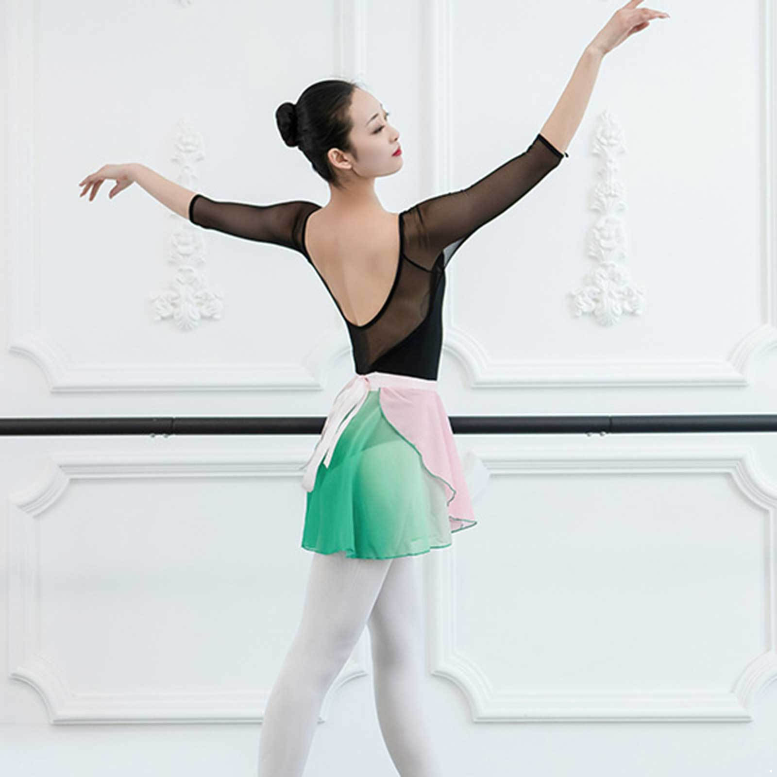MSemis Women's Girls Ballet Dance Wrap Skirts Lace Up Miniskirts ...