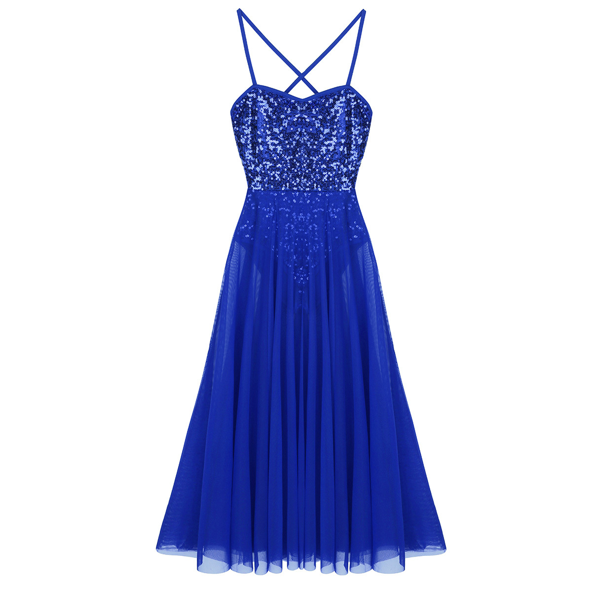 MSemis Women's Glitter Sequins Spaghetti Straps Camisole Leotard Ballet ...