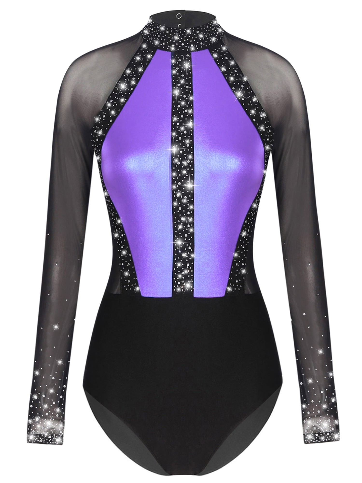 MSemis Women's Gymnastic Leotard Bodysuit Tops Dance Costume Light ...