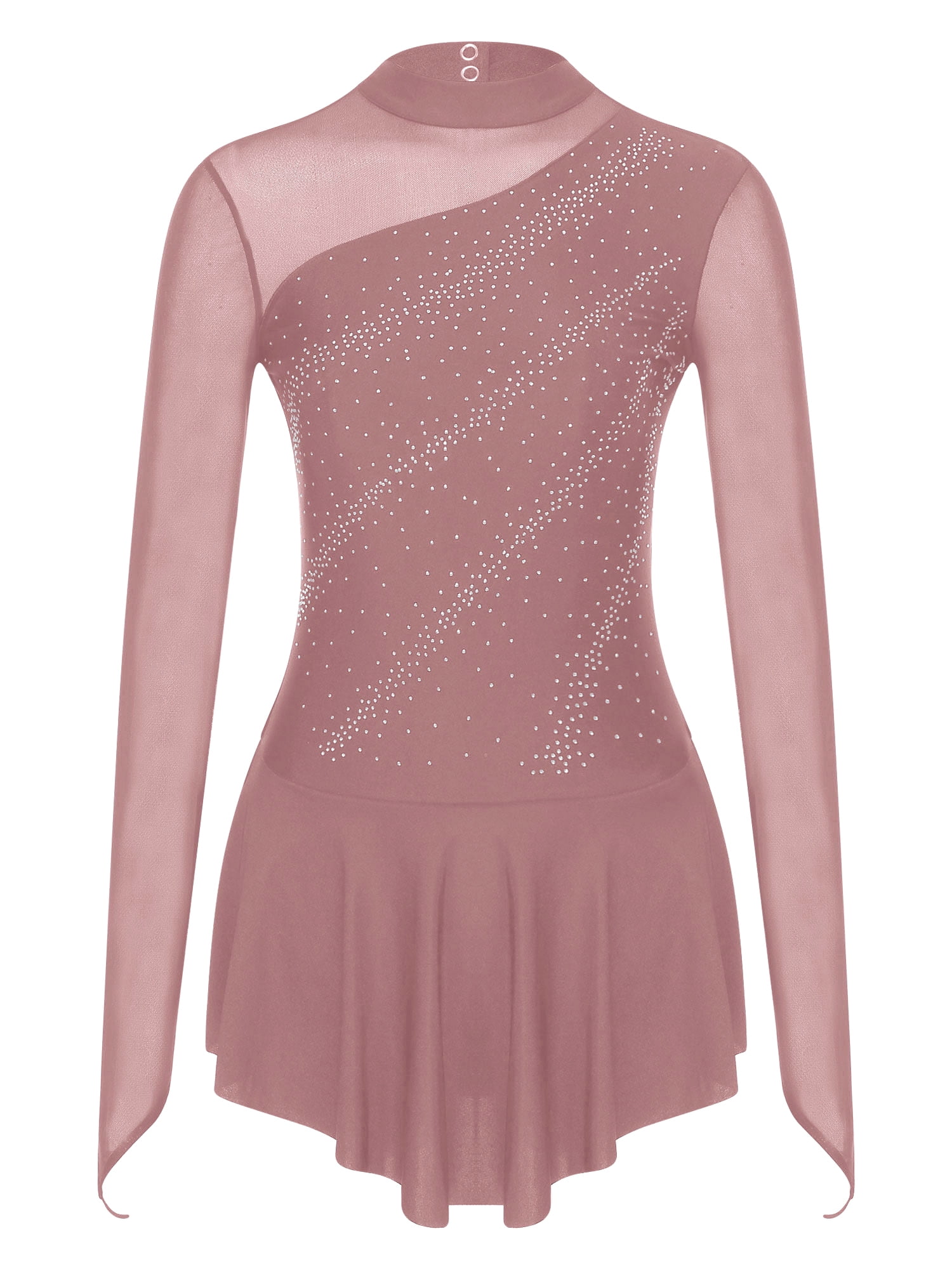 MSemis Women's Rhinestone Figure Ice Skating Dress Roller Skating ...