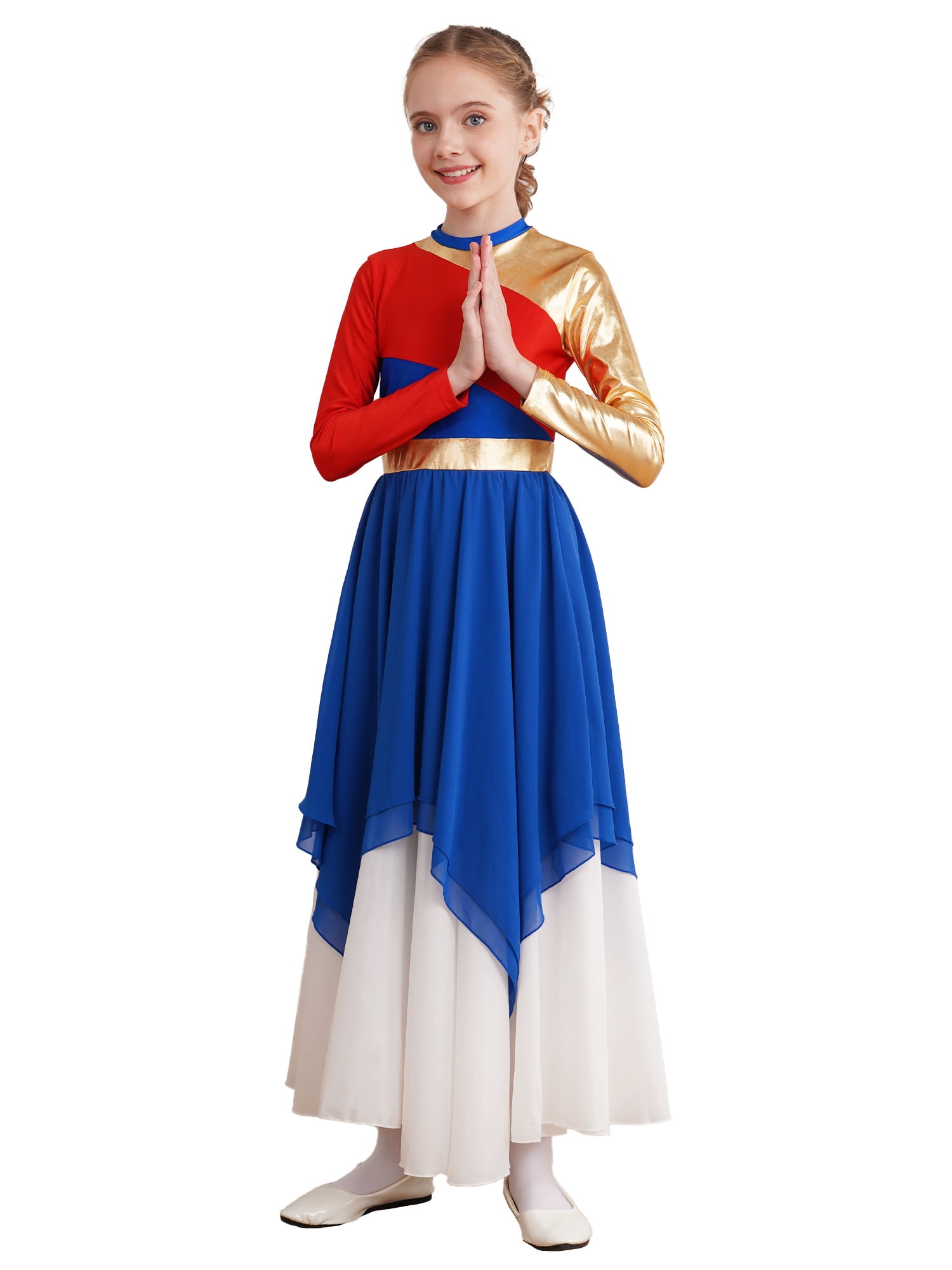 MSemis Worship Praise Dance Dress for Girls Lyrical Liturgical ...