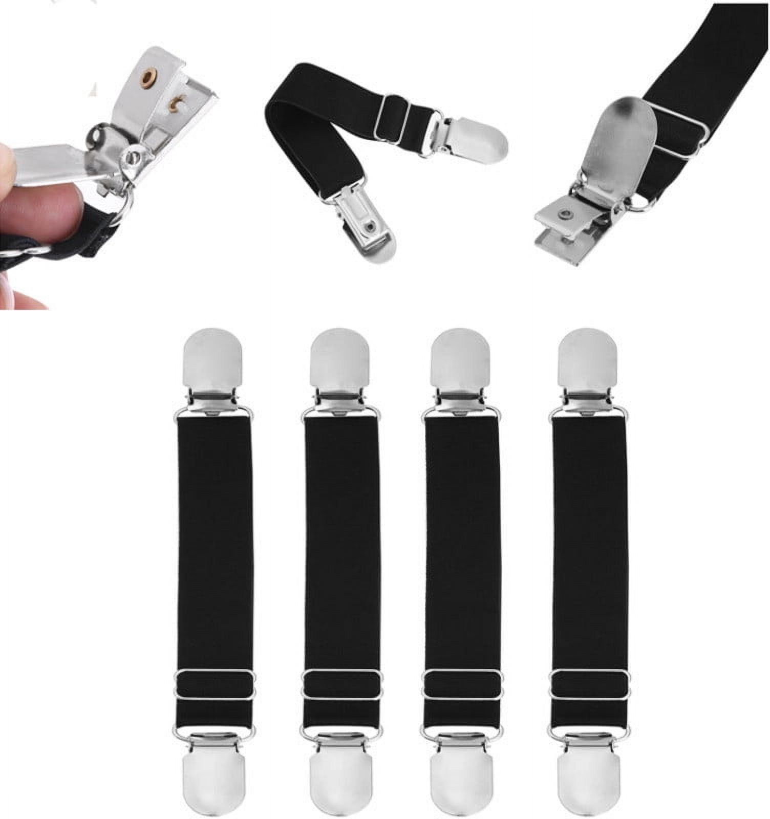 MSemis Y/I Style Unisex Elastic Garter Belt Shirt Stays Holder Socks ...