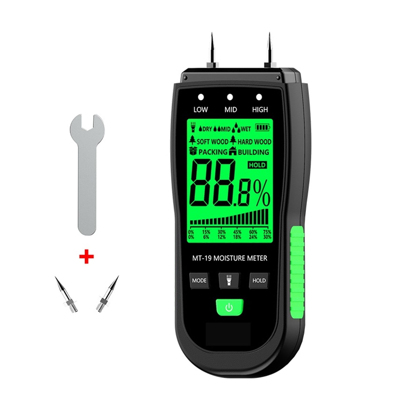 MT-10 EMT01 Wood Moisture Meter Wood Humidity Tester Hygrometer Timber ...