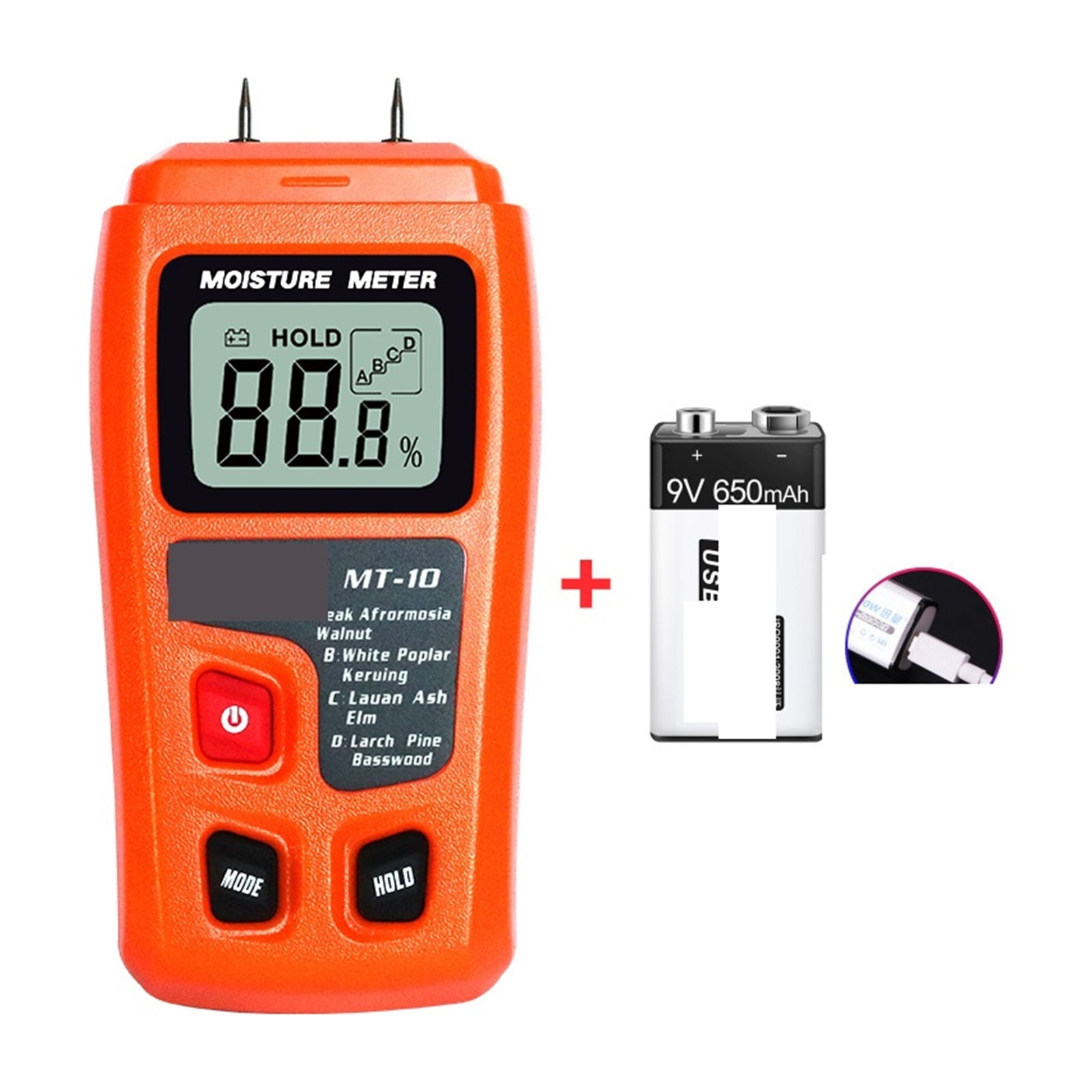 MT-10 EMT01 Wood Moisture Meter Wood Humidity Tester Hygrometer Timber ...