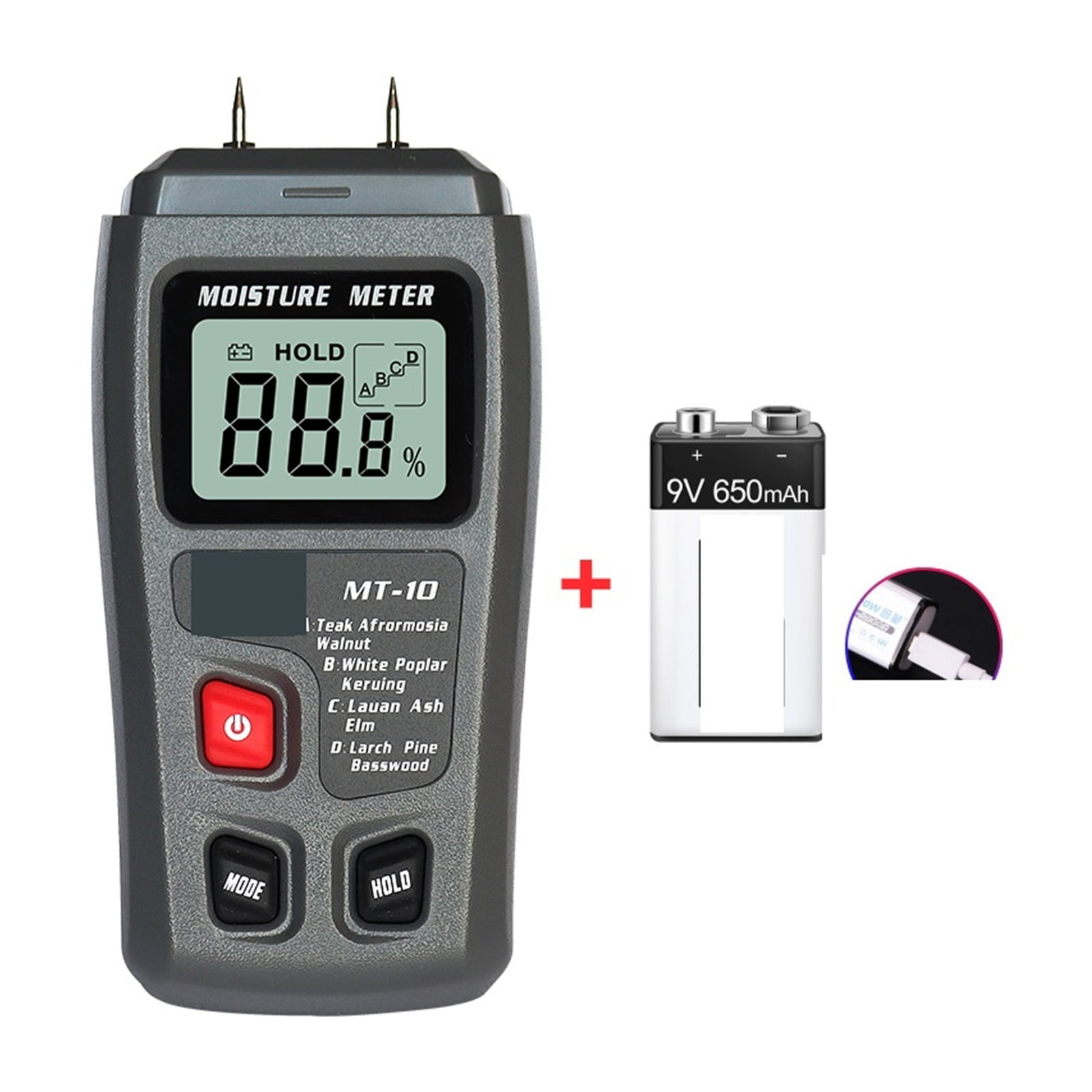 MT-10 EMT01 Wood Moisture Meter Wood Humidity Tester Hygrometer Timber ...