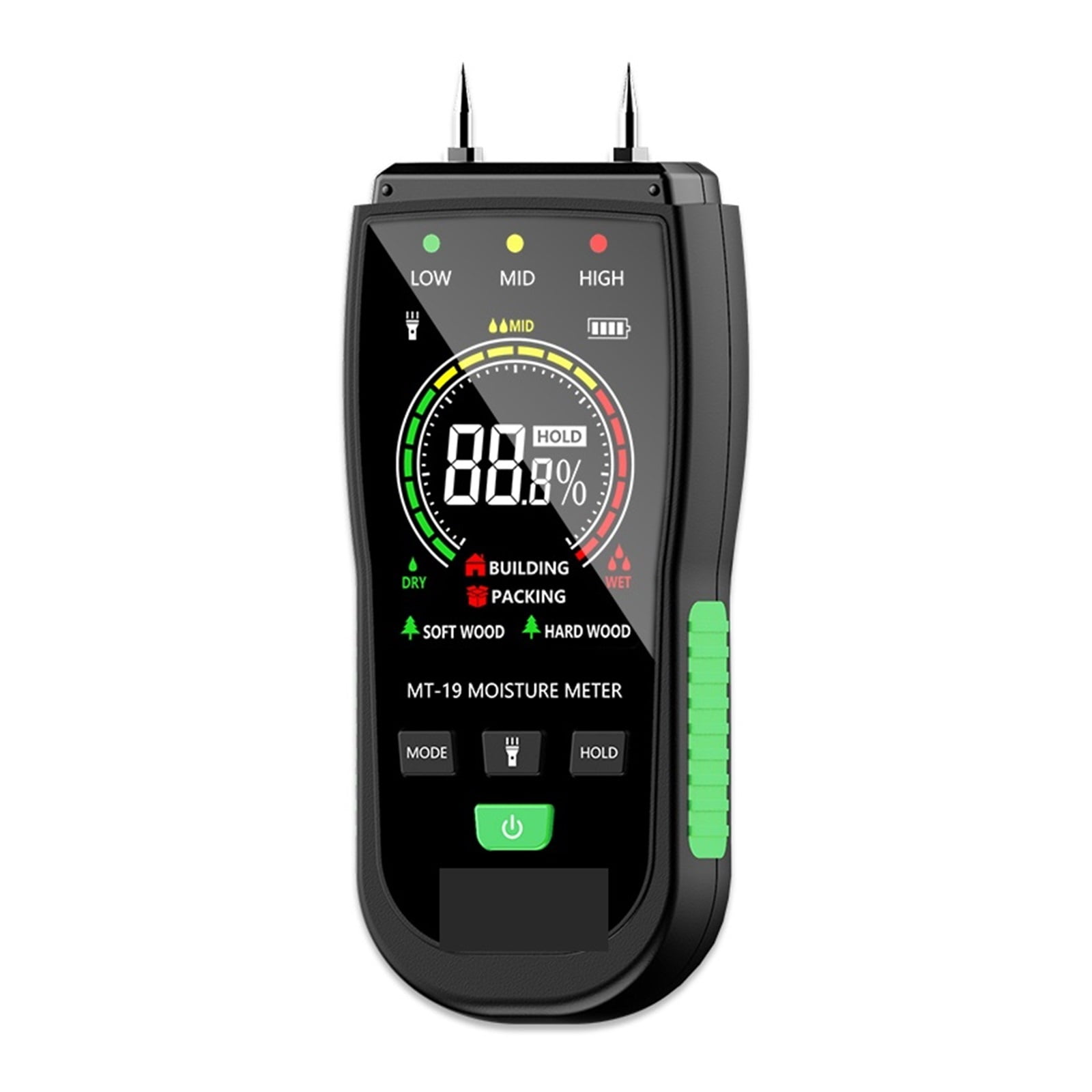 MT-19 Wood Moisture Meter Carton Humidity Tester Tree Hygrometer With ...