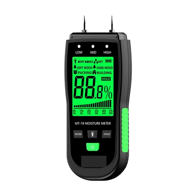 MT-19 Wood Moisture Meter Carton Humidity Tester Tree Hygrometer With ...