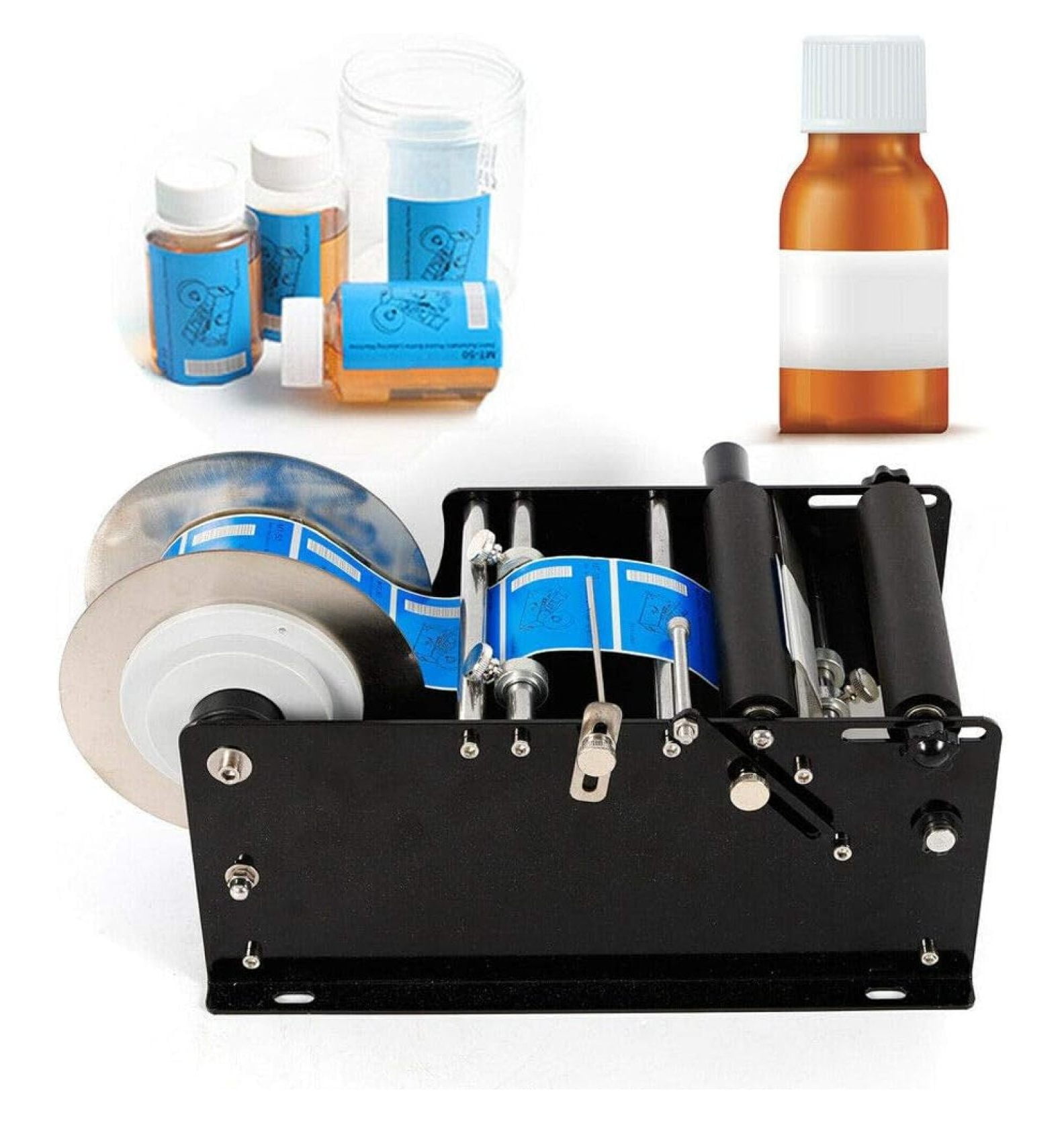 MT-30 Manual Labeling Machine Label Applicator Bottle Labeler Sticker ...