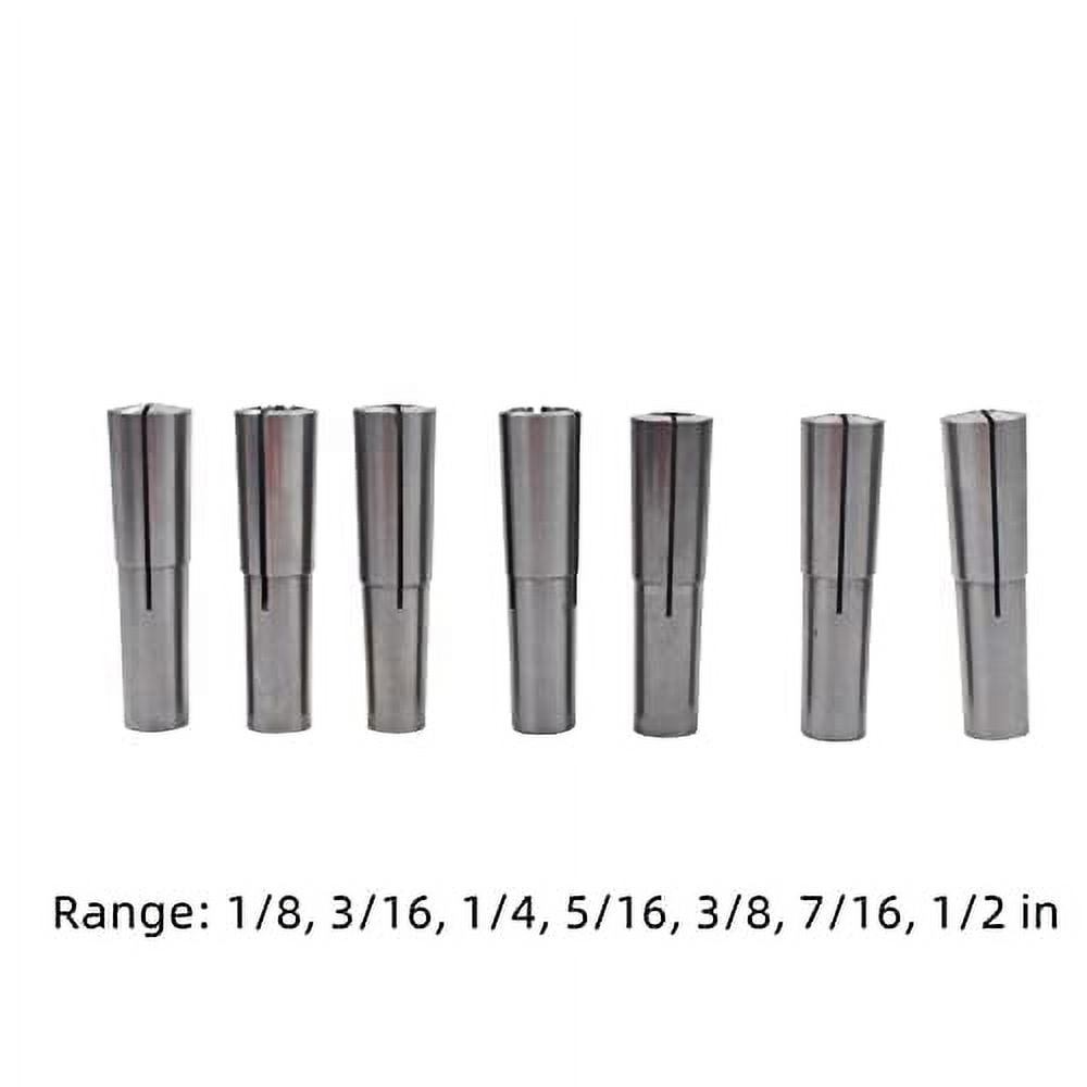 MT Collet Kit MT2 Taper Collet 1/8-1/2 Inch Tail Wire 3/8 Inch-16 for ...
