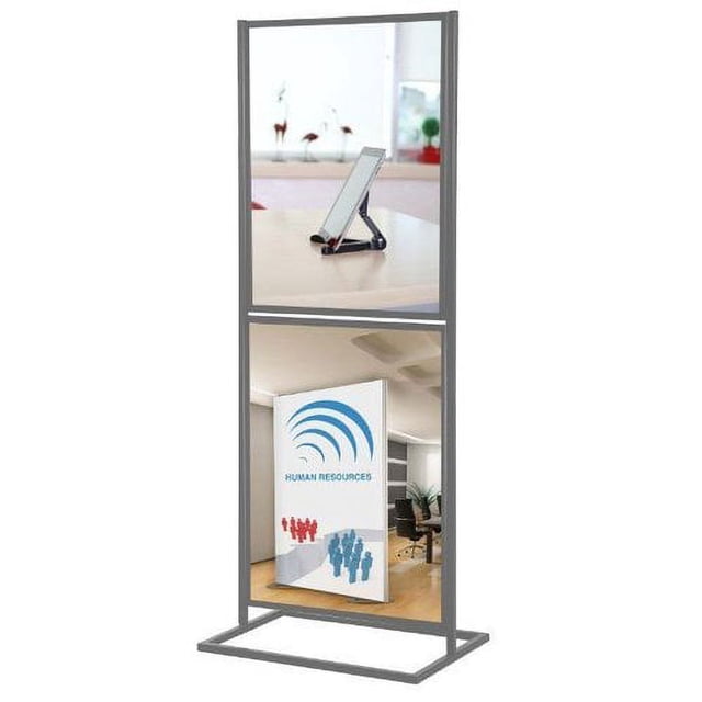 MT Displays Metal Info Board with 2 Tier - Walmart Business Supplies