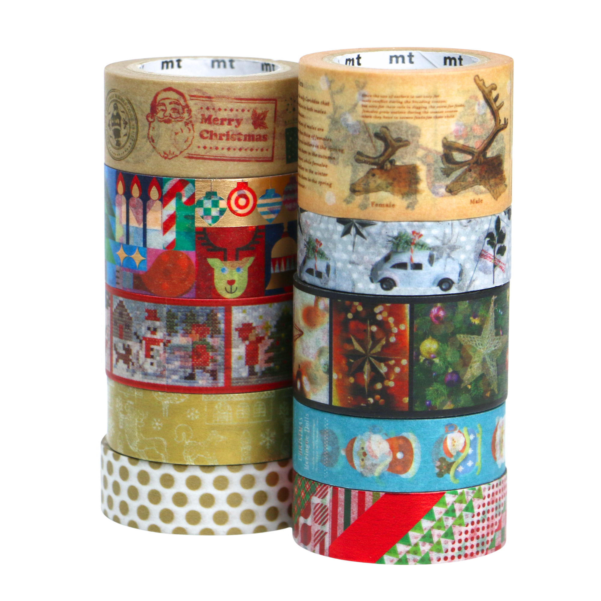 MT Limited Edition Christmas Washi Tape Sets [10-Pack]: 0.8 in. x 23 ft ...