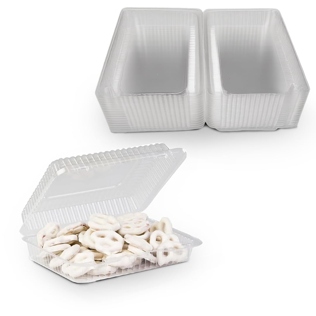 MT Products Plastic Snack Containers with Lids - 6.8" x 5.6" x 2.1 ...