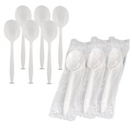 Avant Grub 3" White Plastic Mini Sample Spoons for Tasting & Catering ...