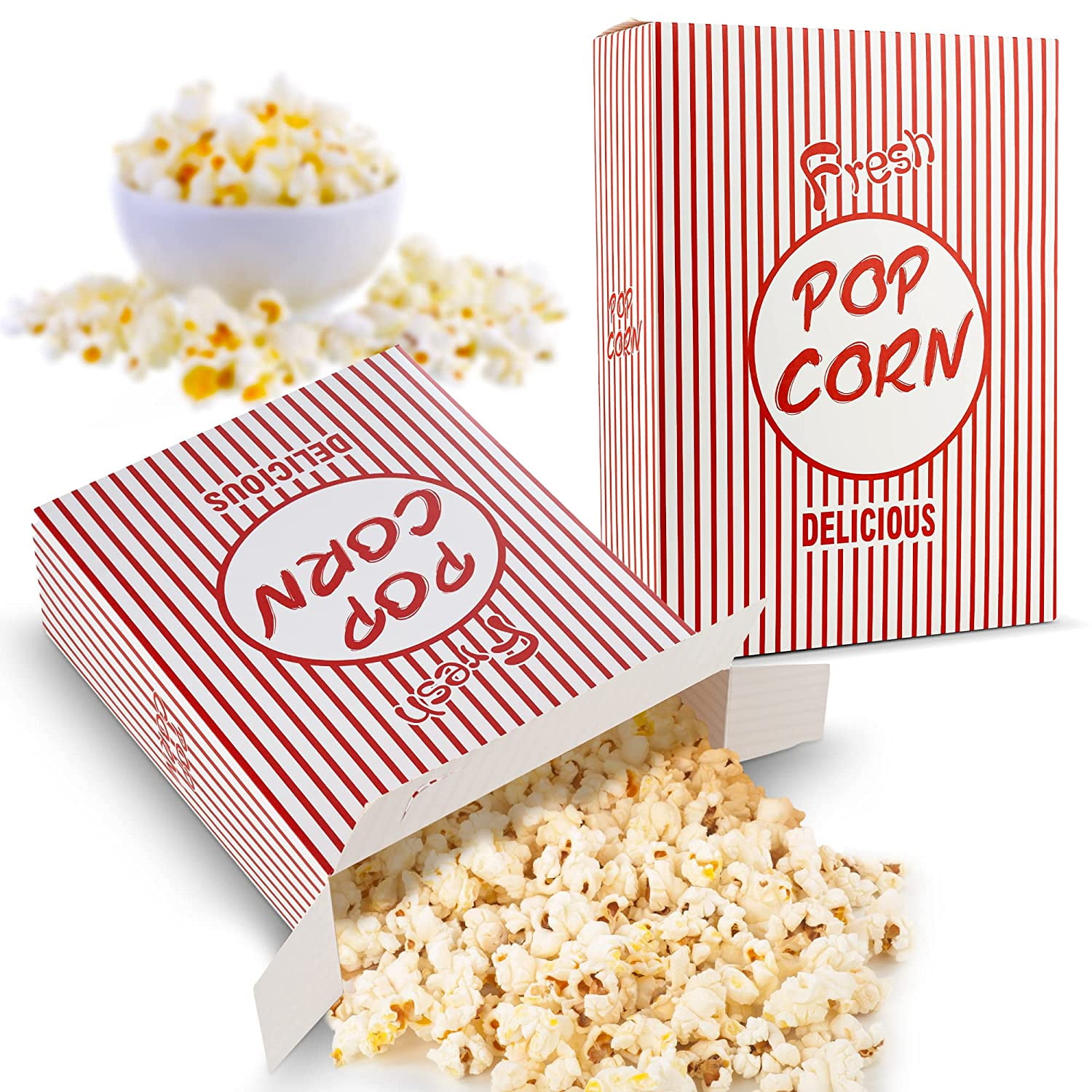 MT Products Paper Popcorn Boxes for Party/Popcorn Bucket 1.25 oz - Pack ...