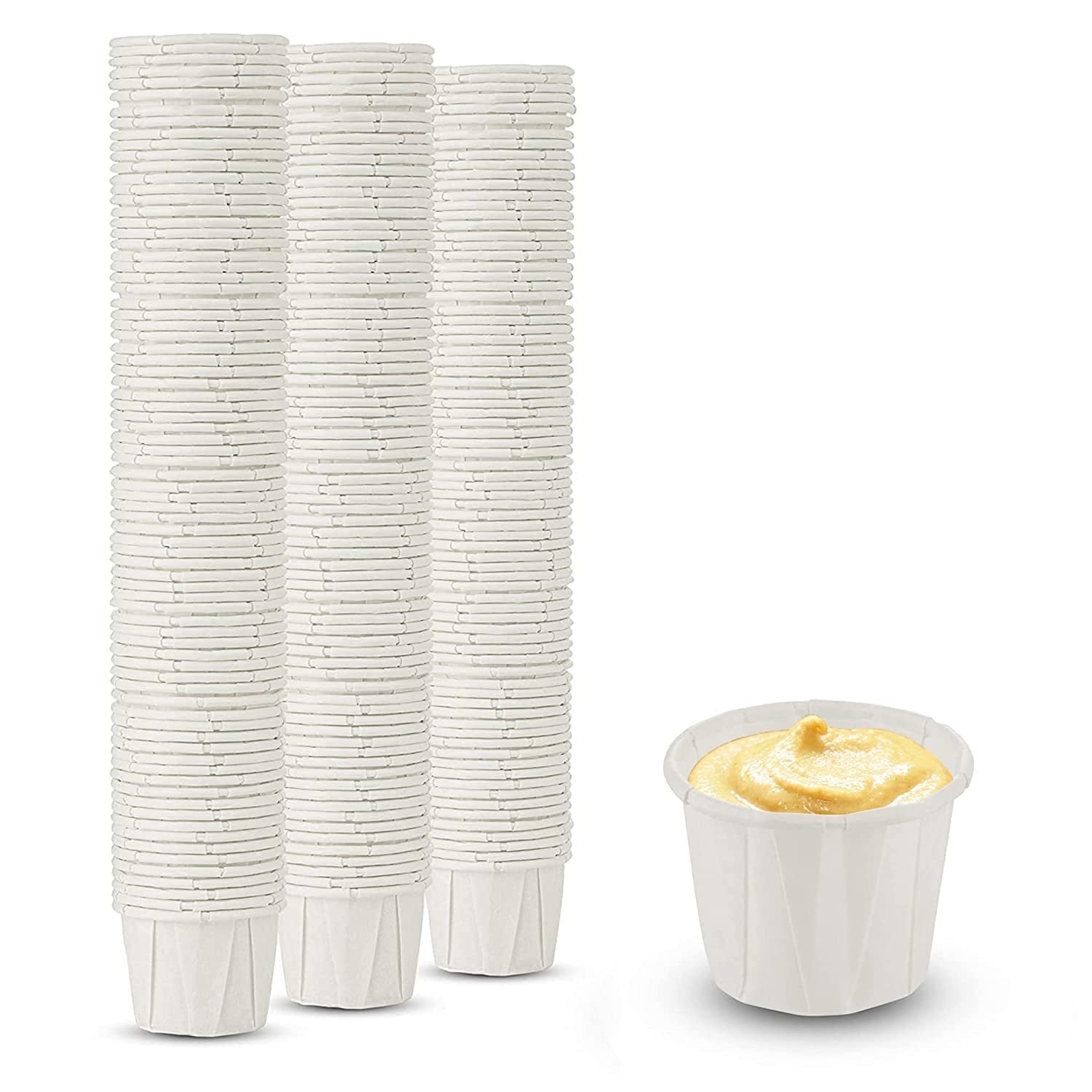 MT Products Paper Portion Cups - 1/2 oz Disposable Condiment Cups ...