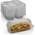 MT Products Plastic Hot Dog Container with Lid 6.5" x 2.75" x 2.6 ...