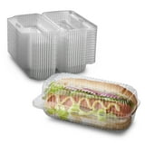 MT Products Plastic Hot Dog Container with Lid 6.5" x 2.75" x 2.6 ...