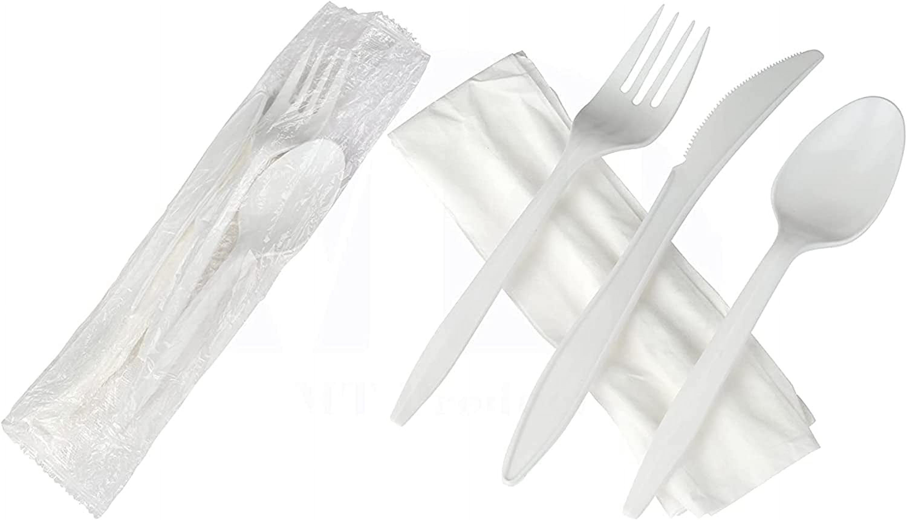 180 Pack Clear Plastic Silverware, Disposable Cutlery Utensils with ...
