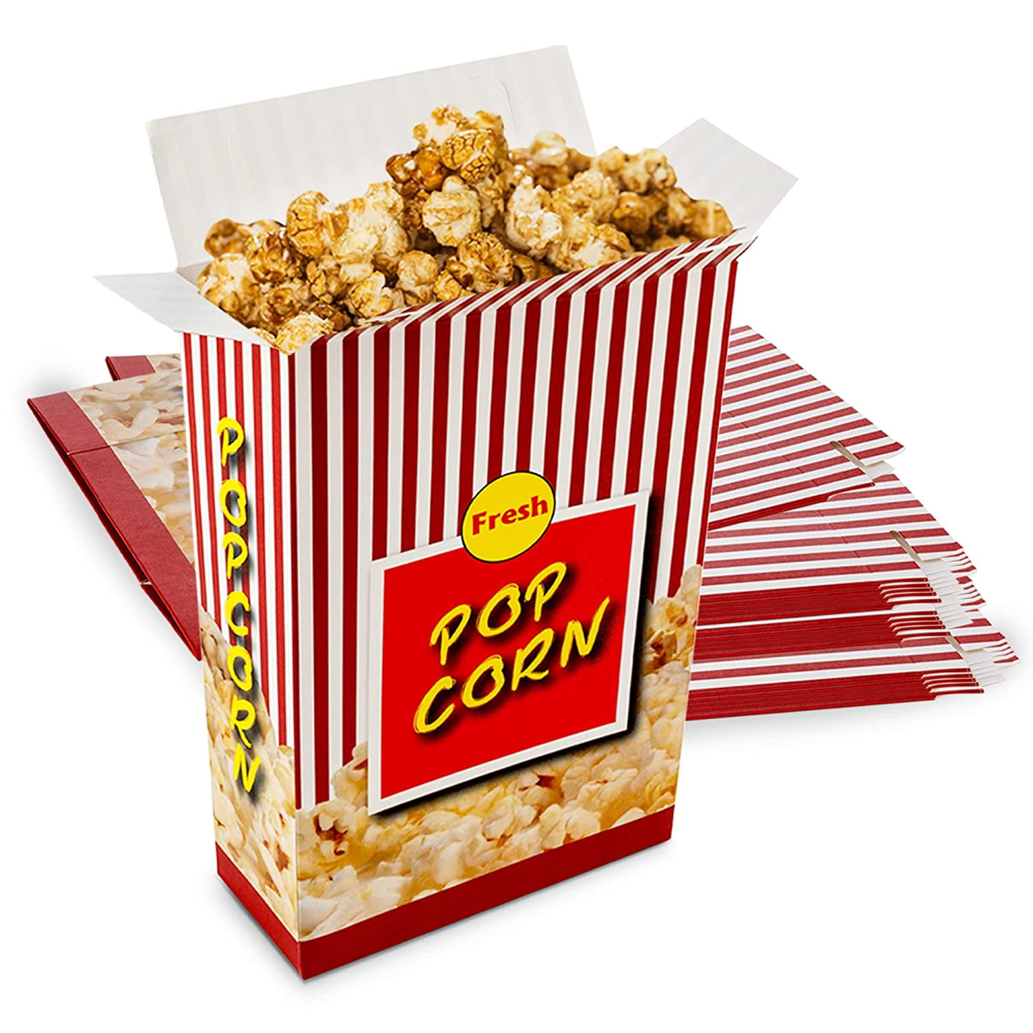 MT Products Popcorn Boxes #4 - 2.30 oz Paperboard Popcorn Holder - Pack ...