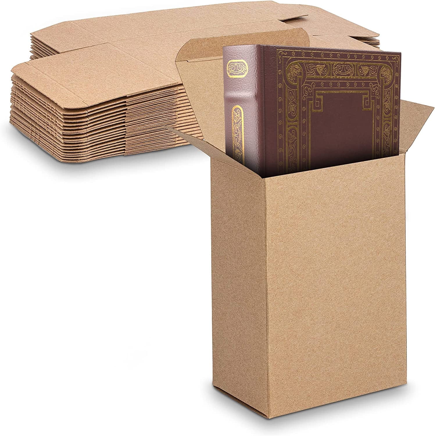 MT Products Tuck Top Kraft Paperboard Gift Boxes 5" x 3.25" x 7.25 ...