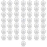 MT Products White Foam Balls 1.5" Polystyrene Balls Arts & Crafts - Pack of 50 - Walmart.com