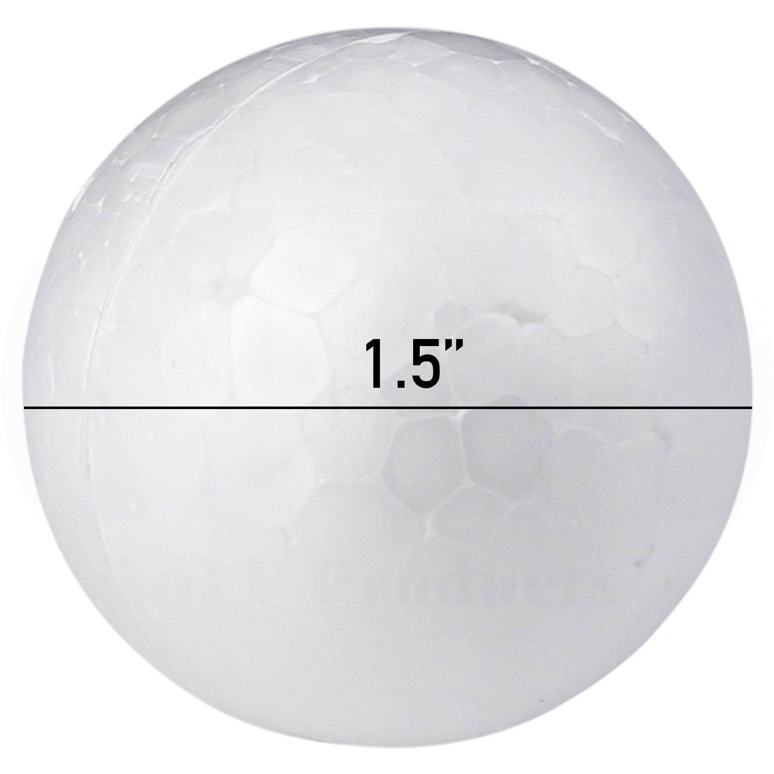 MT Products White Foam Balls 1.5" Polystyrene Balls Arts & Crafts - Pack of 50 - Walmart.com