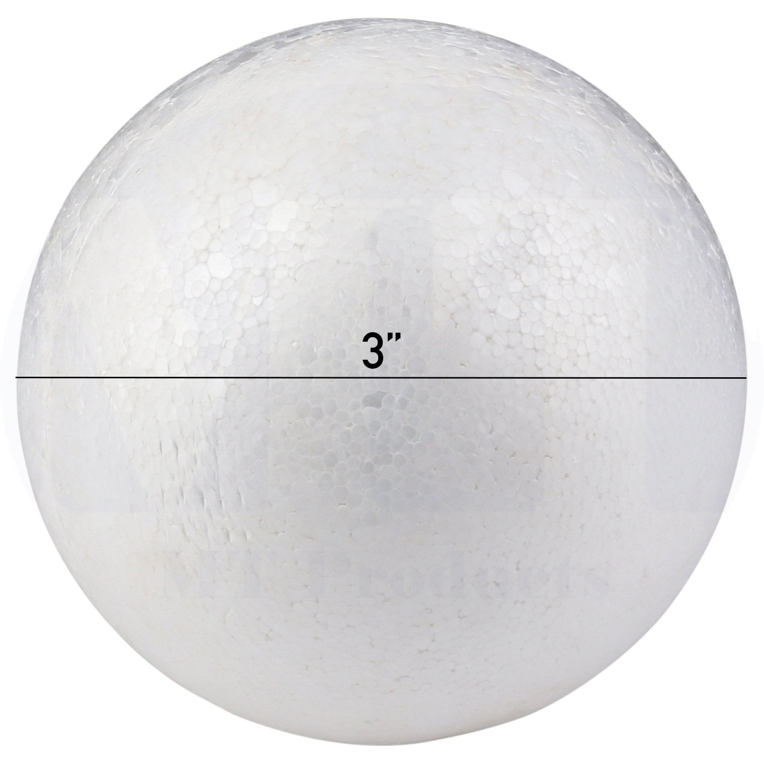 MT Products White Foam Balls 3" Polystyrene Balls for Arts & Crafts - Pack of 12 - Walmart.com