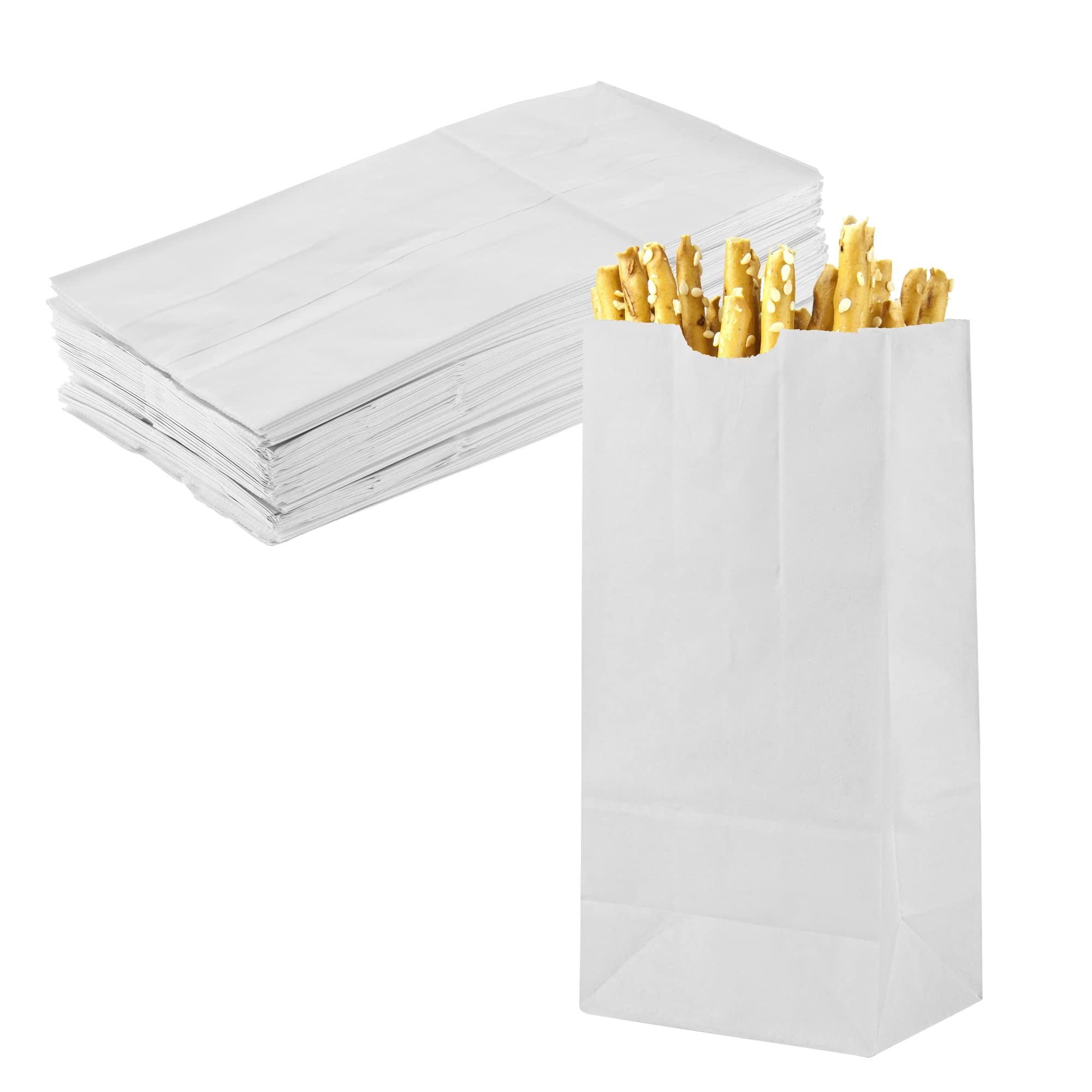 MT Products White Paper Lunch Bags - 5 lb Disposable Grocery Bags ...