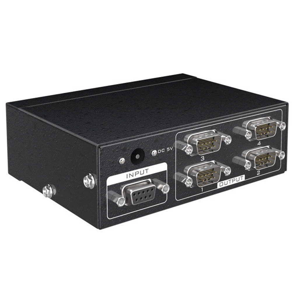 MT-RS104 Active Serial RS232 Splitter 1 to 4 Bi-Direction Switcher with ...