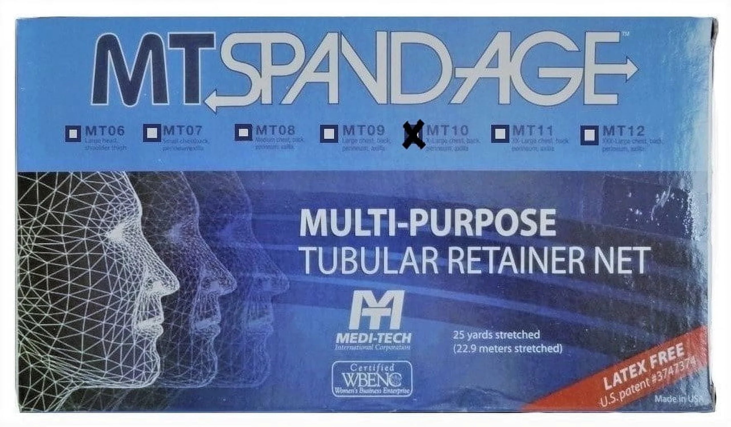 MT Spandage Tubular Elastic Retainer Net, Size 10, 25 Yards - 1 Each ...
