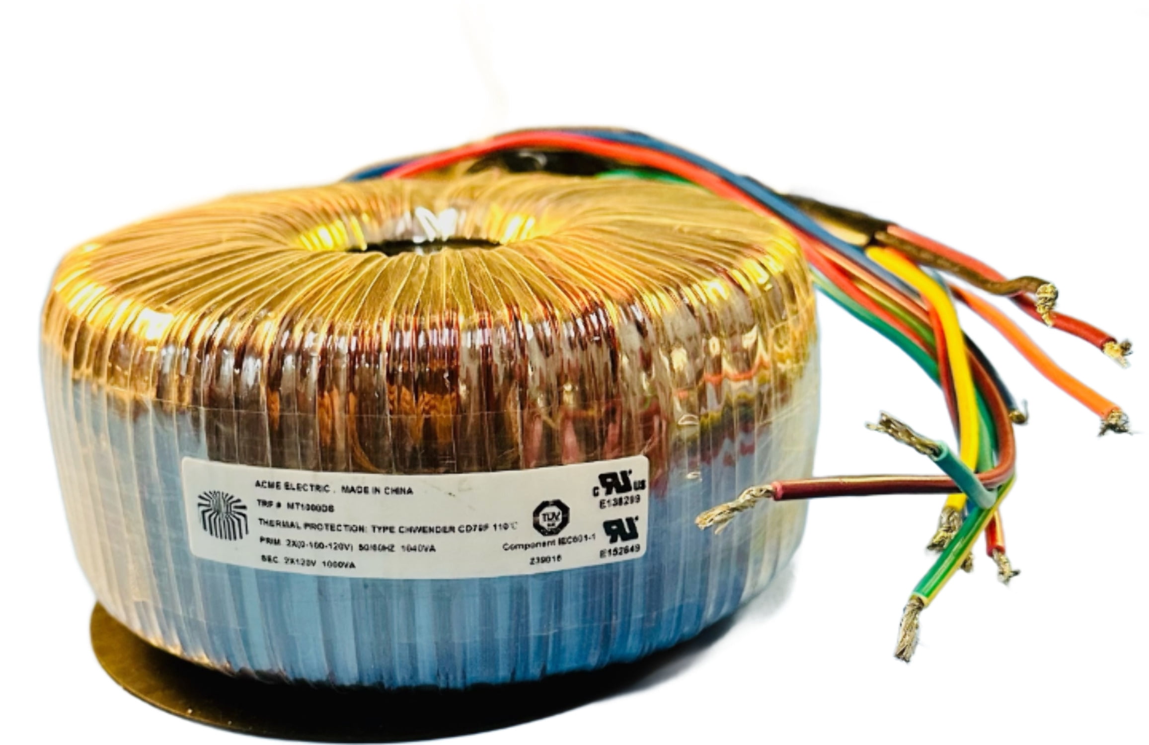 MT1000DS Toroidal Transformer, Power Rating:1Kva, Secondary Voltages:2 ...