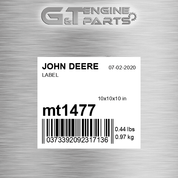 MT1477 LABEL fits JOHN DEERE (New OEM) - Walmart.com