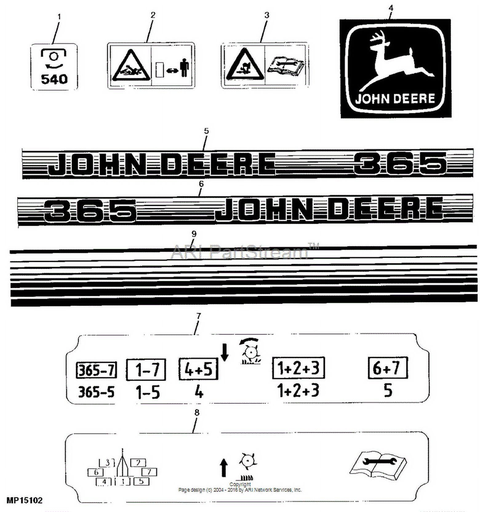 MT1768 LABEL fits JOHN DEERE (New OEM) - Walmart.com