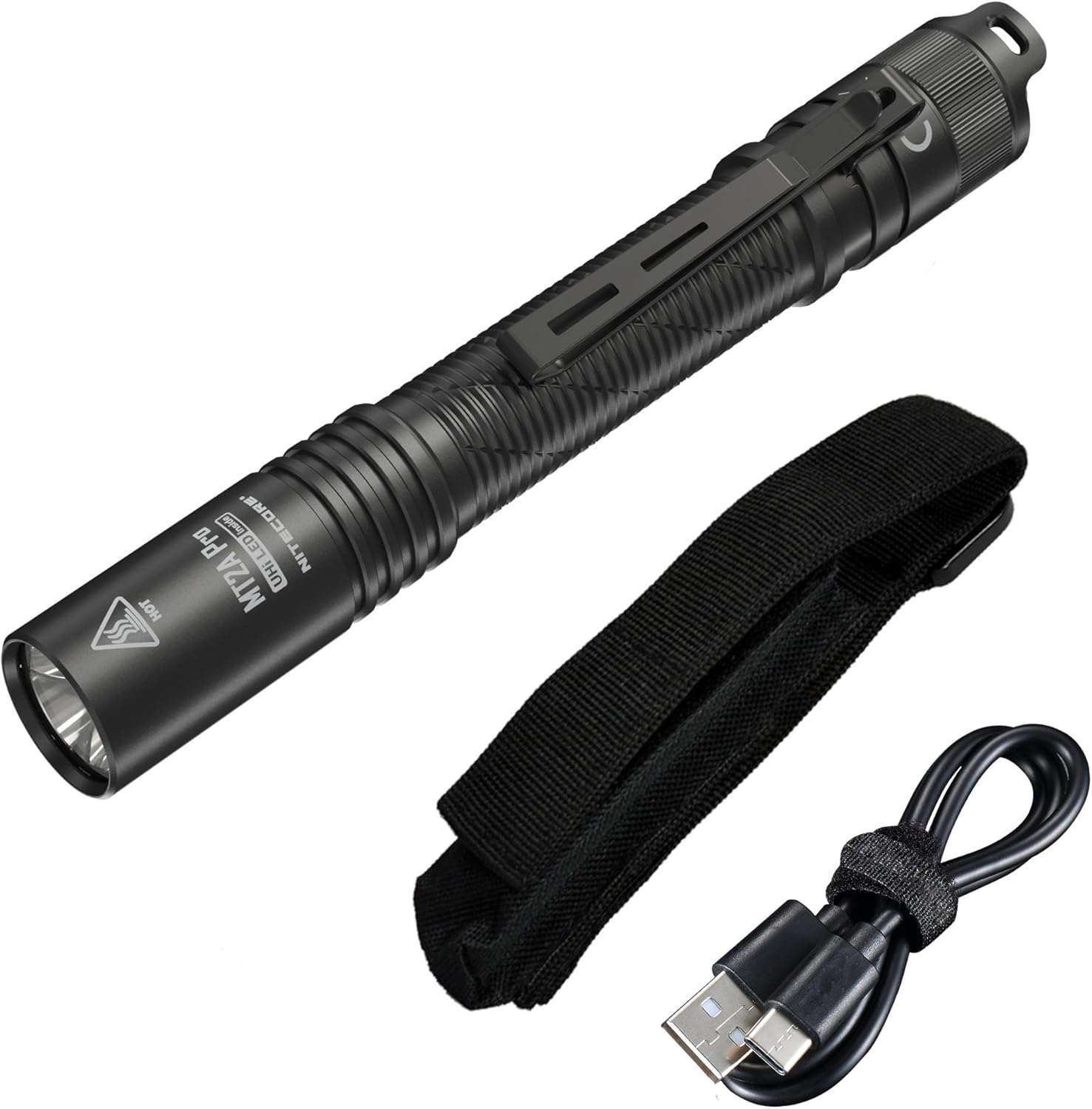 MT2A Pro EDC Flashlight, 1000 Lumen, USB-C Rechargeable, 2X AA Battery ...