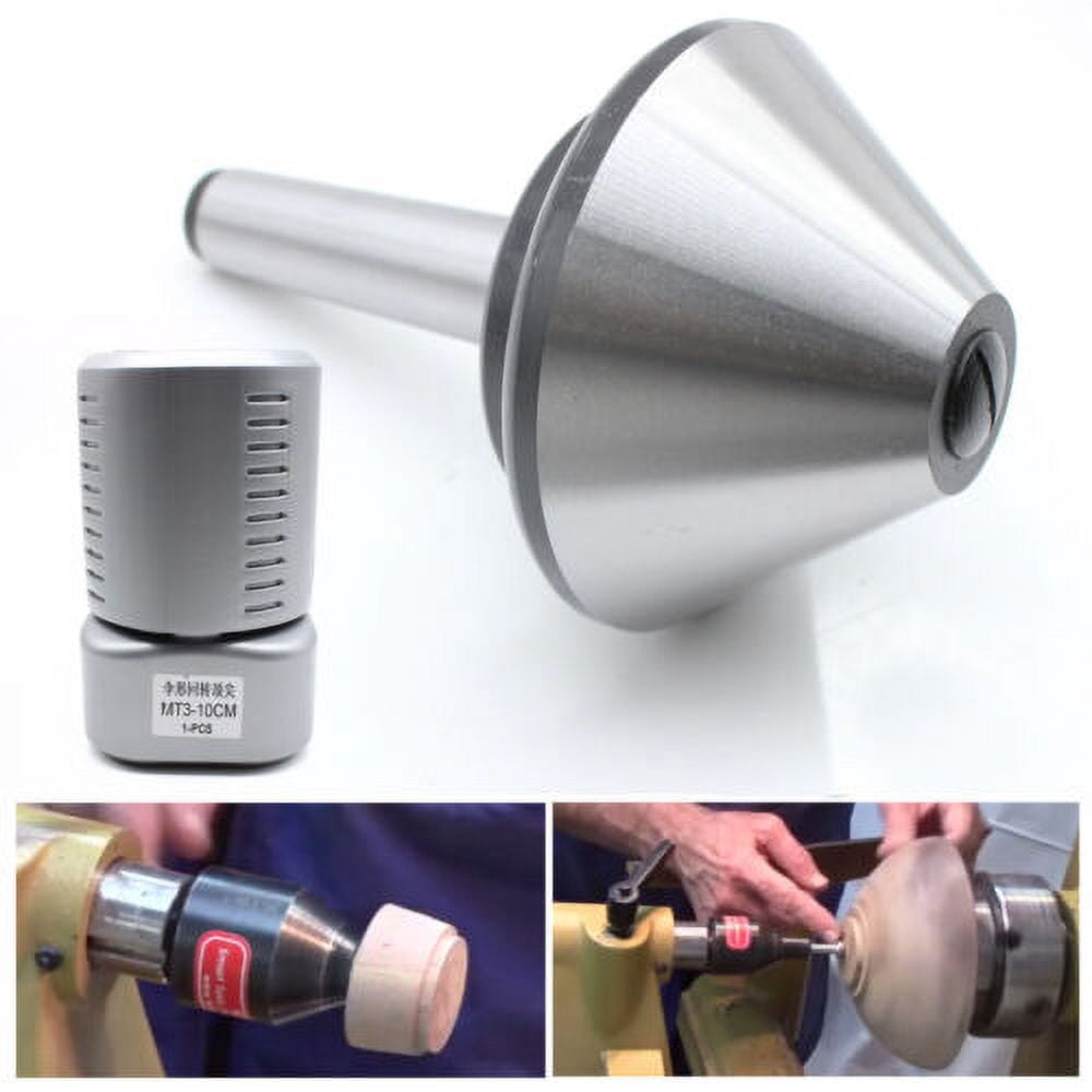 MT3 4" Morse Taper #3 Bull Nose Live Revolving Pipe Center Lathe CNC ...