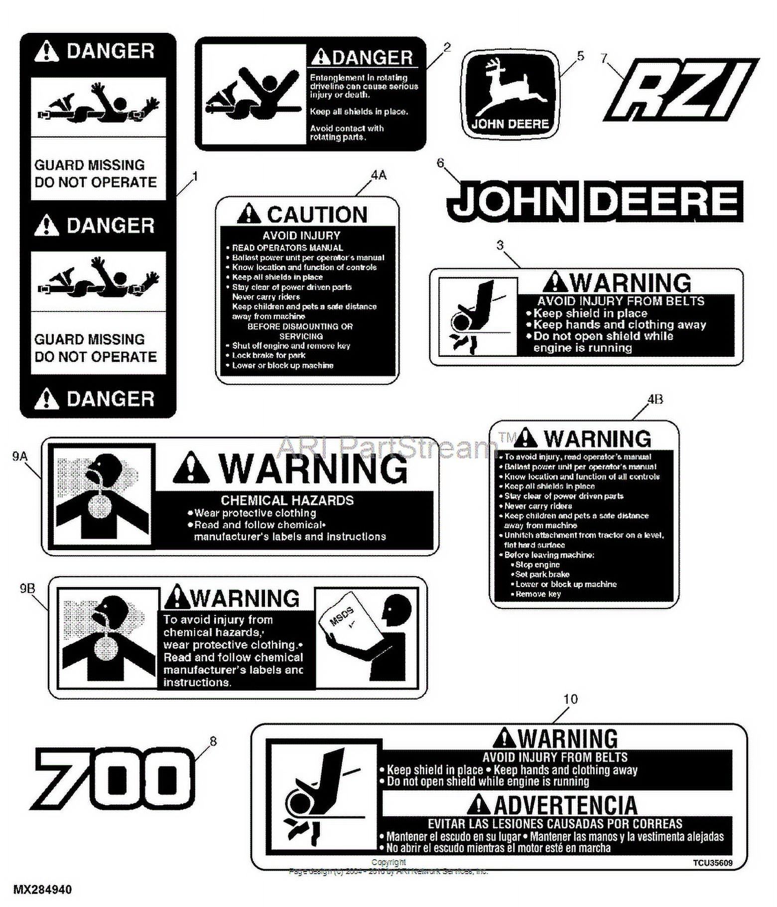 MT3355 LABEL fits JOHN DEERE (New OEM) - Walmart.com