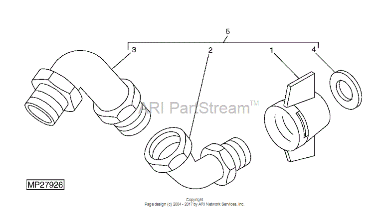 MT4592 PLASTIC 45 FITT fits JOHN DEERE (New OEM) - Walmart.com