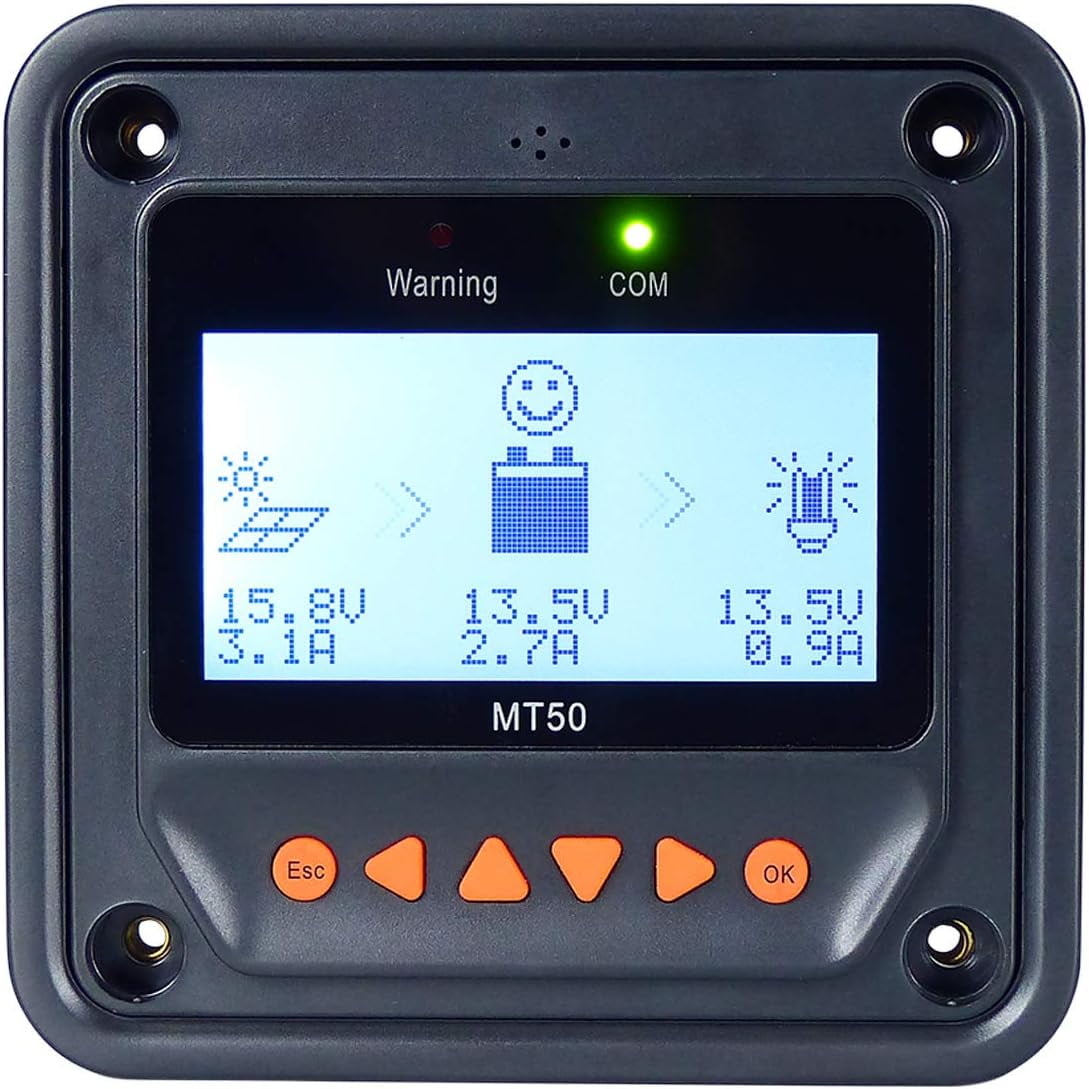 MT50 Remote Meter for MPPT Solar Charge Controller - LCD Display ...