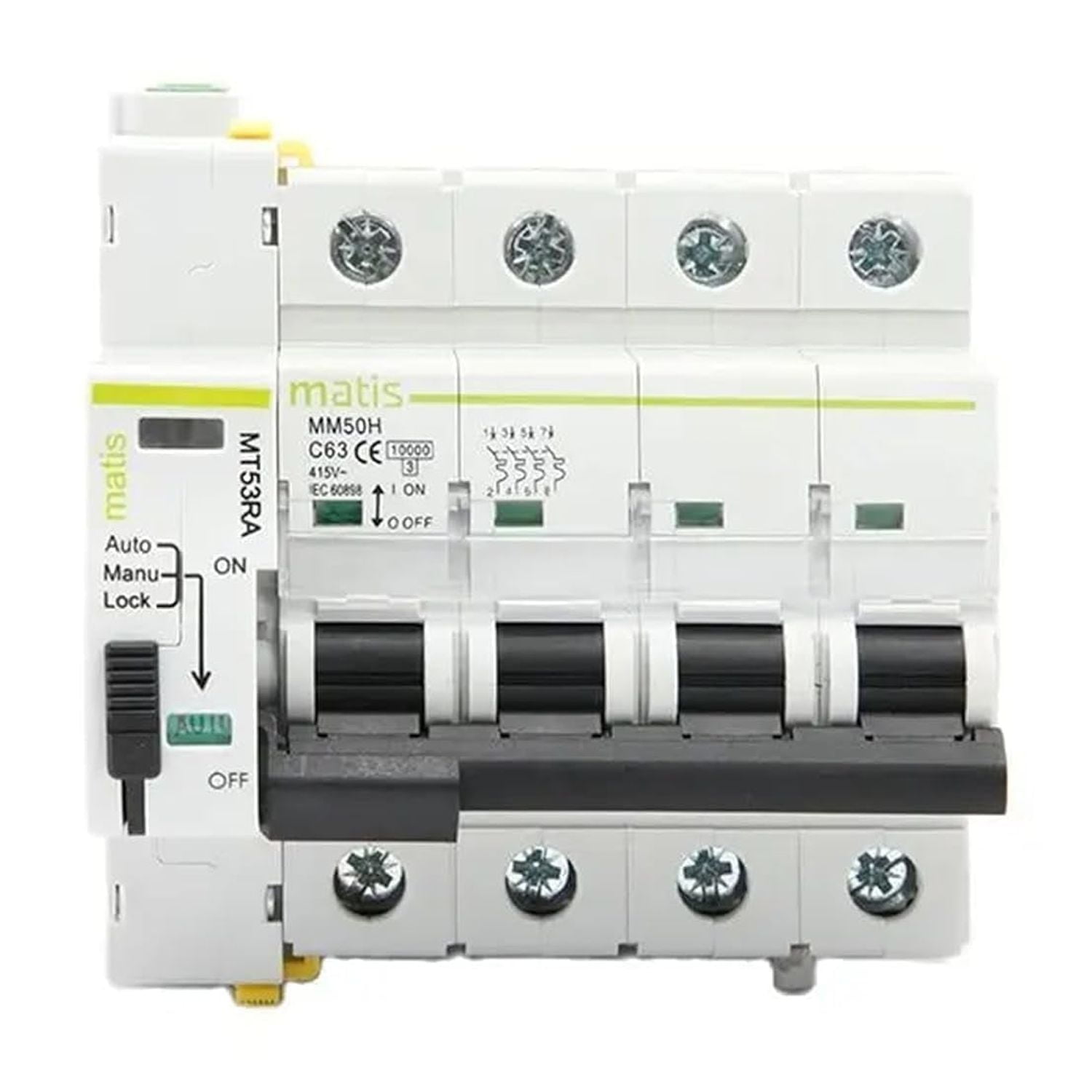 MT53RA MCB Auto Recloser with Three Phase Mini Circuit Breaker 4P 10KA ...