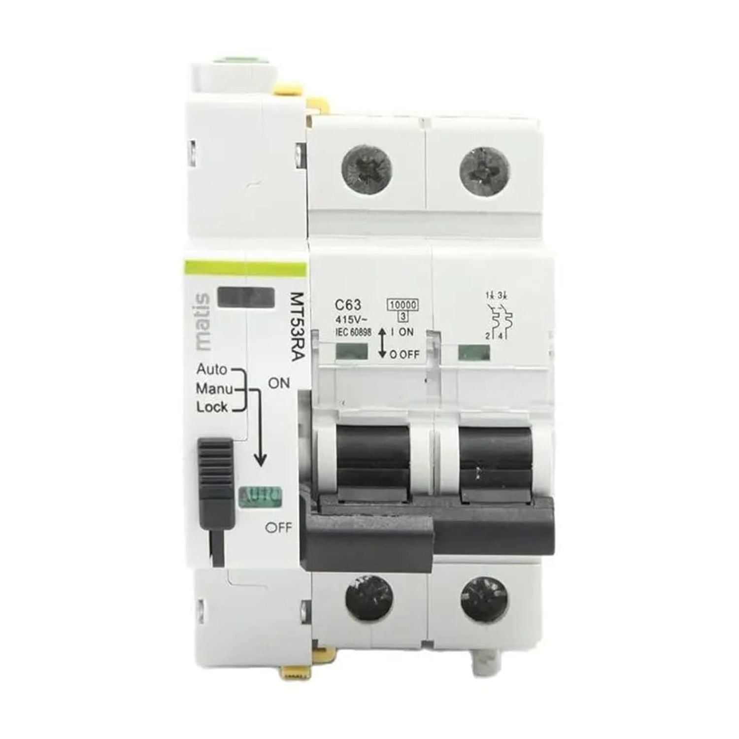 MT53RA MCB Automatic Reclosing Device with Single Phase Mini Circuit Breaker 2P 10KA with Dry ...
