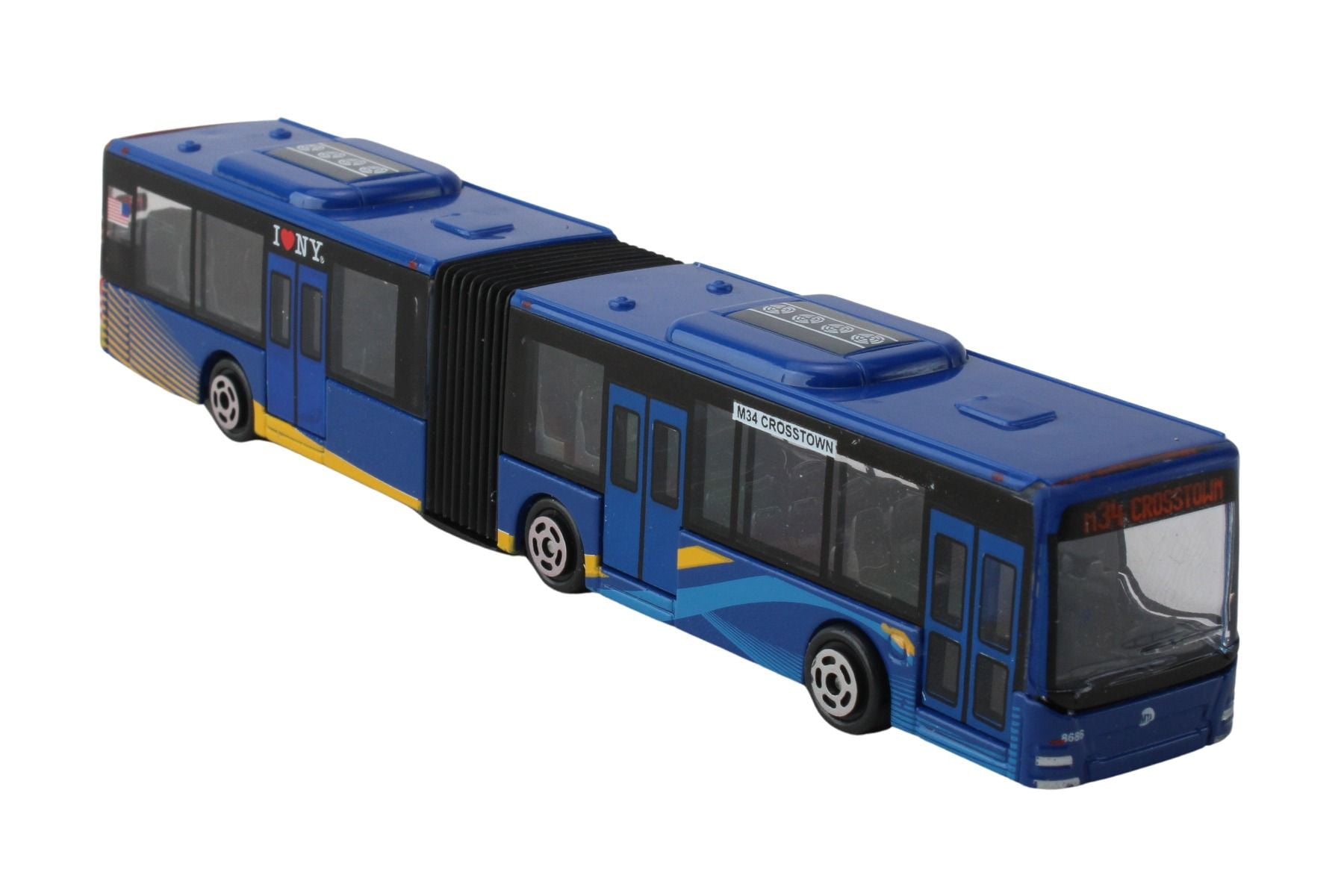 MTA New York City Articulated Bus Small, Blue - Daron RT8452-1 - 6 ...