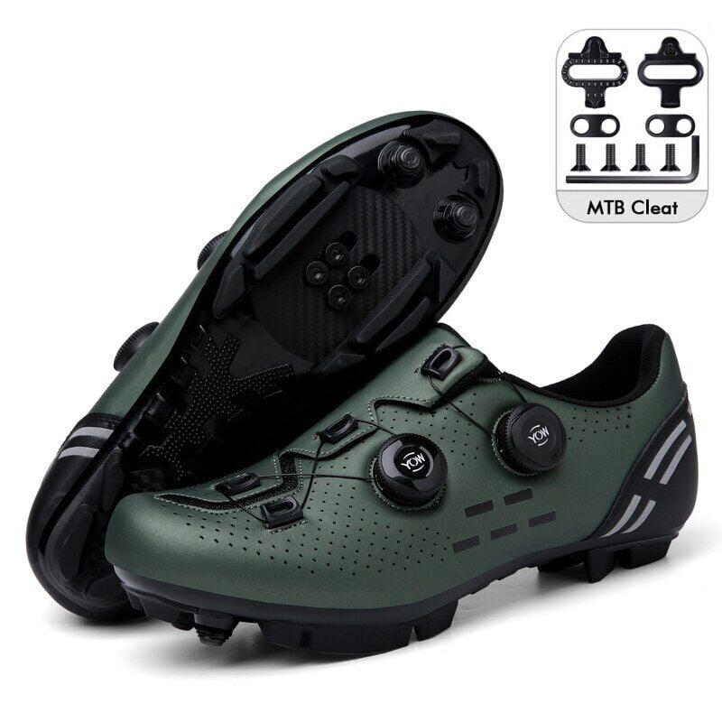 MTB Cycling Shoes with Men's Self-Locking Road Bicycle Sneakers ...