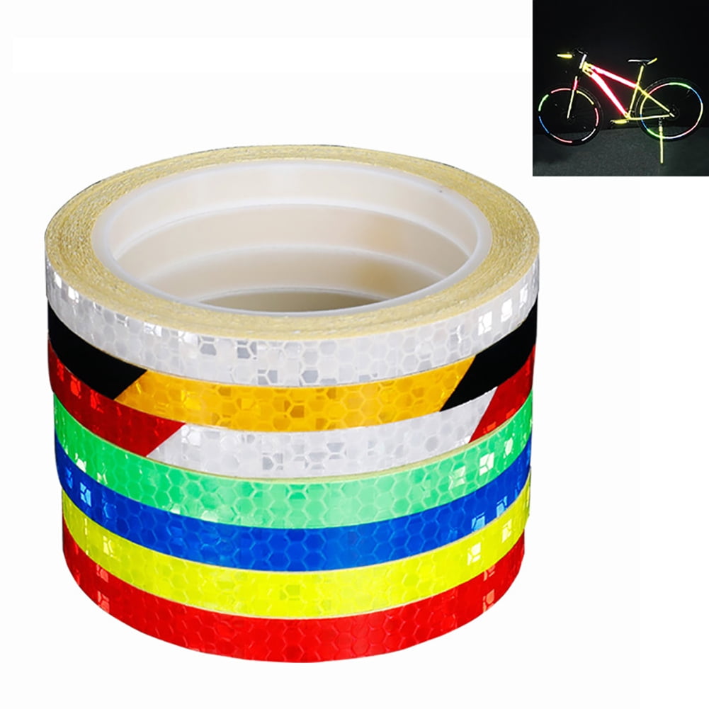 MTB Cycling Wheel Rim Light Reflective Sticker Adhesive Warning Stripe ...