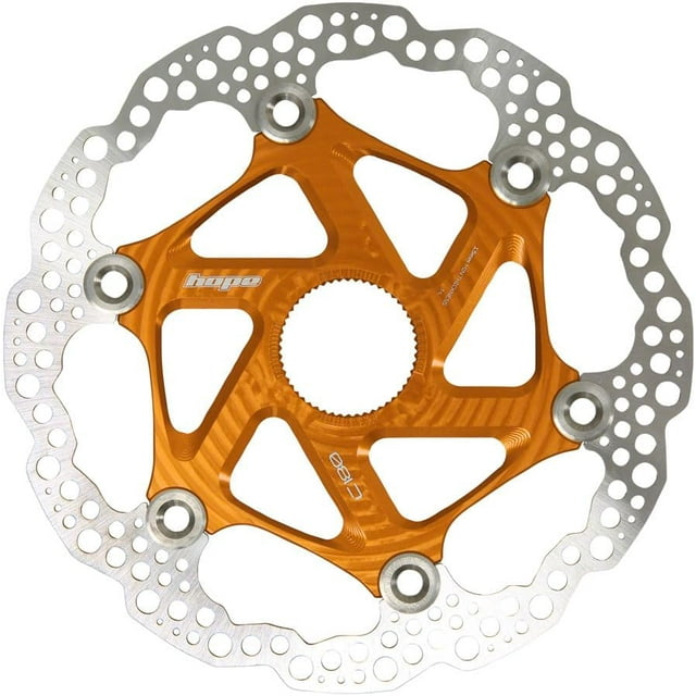 MTB Floating Centre-Lock Disc Brake Rotor - 180Mm, Center-Lock, Orange ...