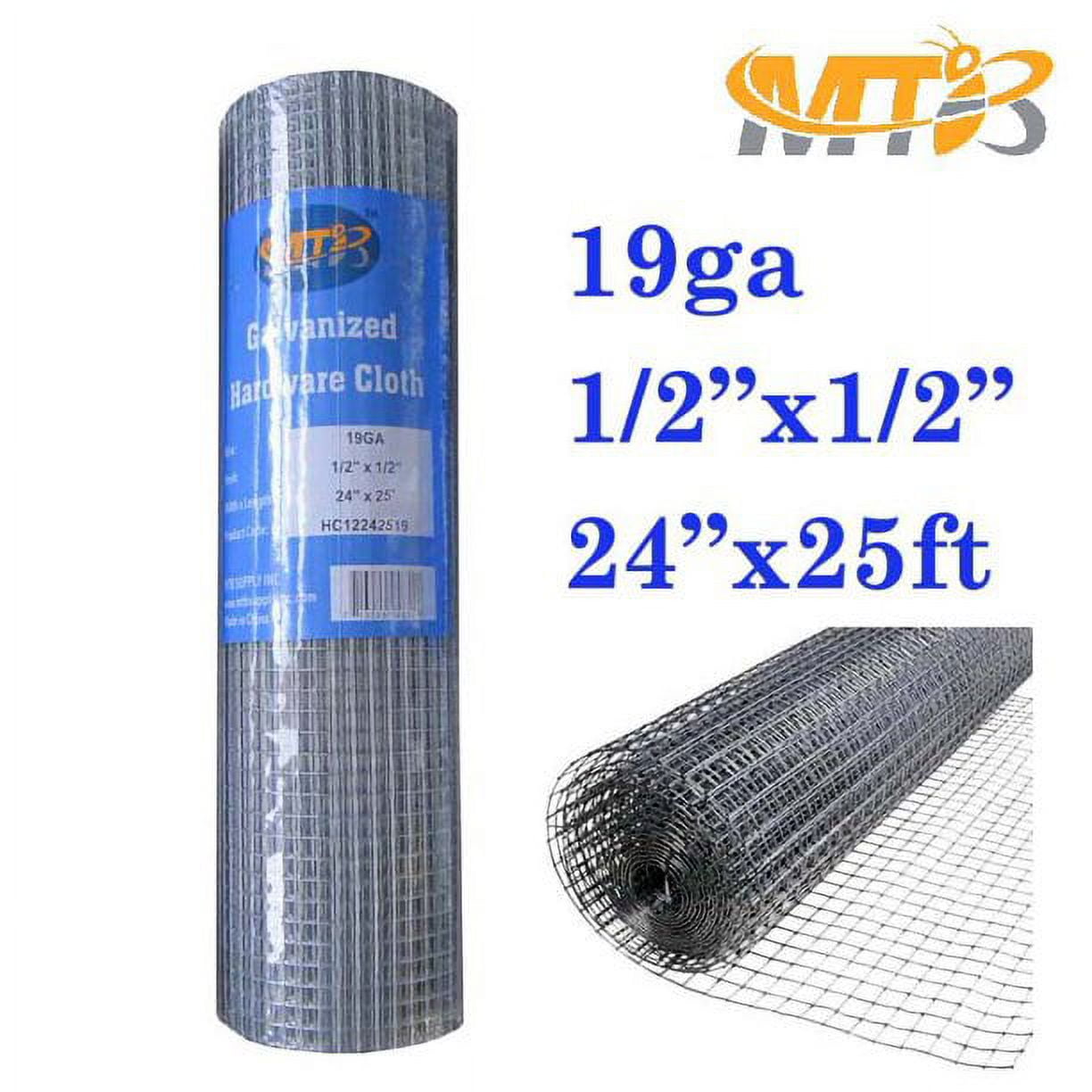 MTB Galvanized Hardware Cloth 24 Inch x 25 Foot -1/2 Inch x 1/2 Inch ...