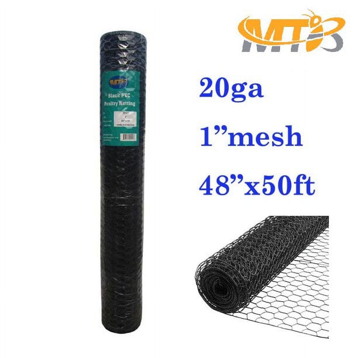 MTB PVC Hexagonal Poultry Netting Chicken Wire 48 inches x 50 feet x 1 ...