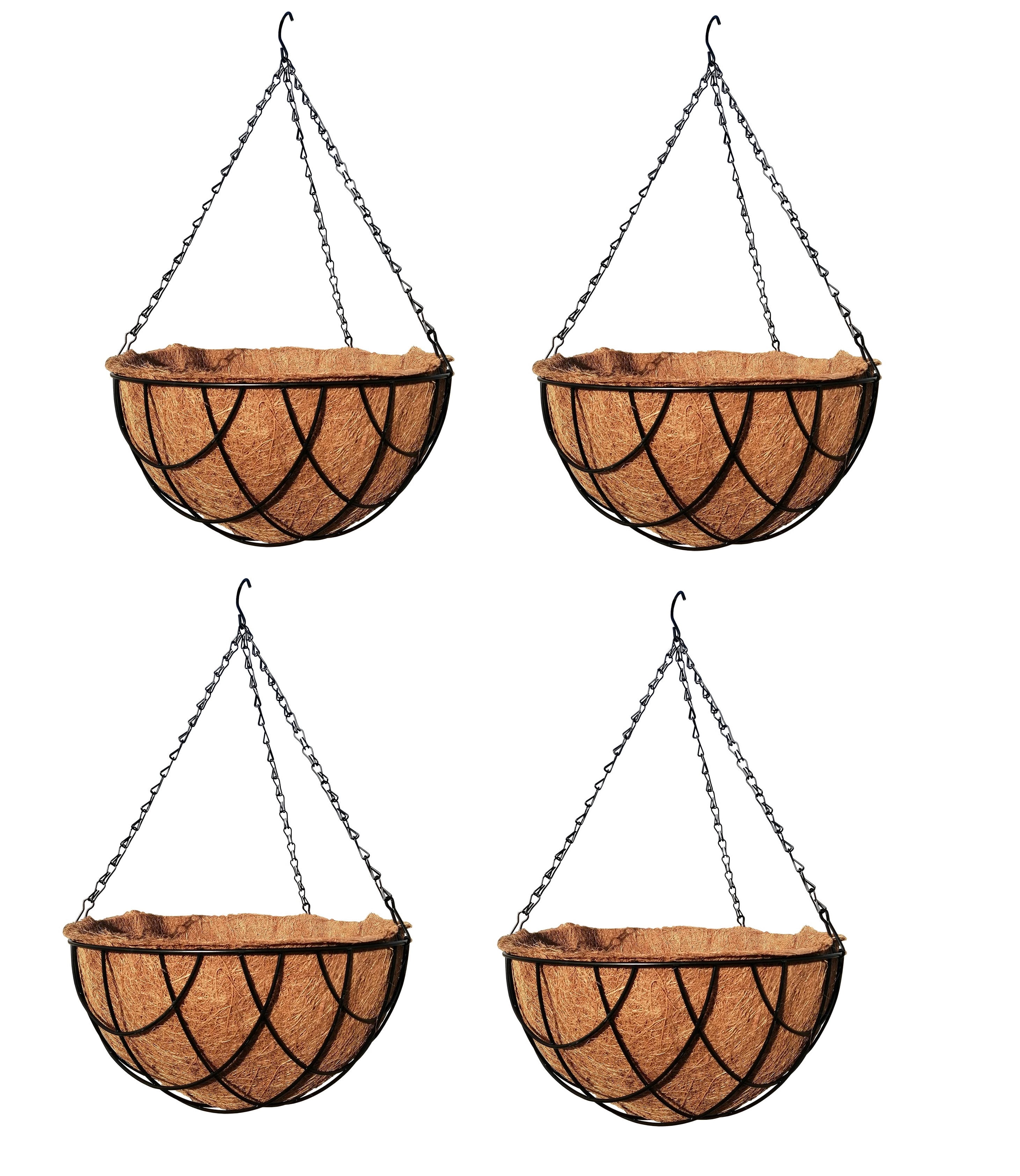 MTB SUPPLY Garden Hanging Baskets 12 Inches - Vintage Geo with Coco ...