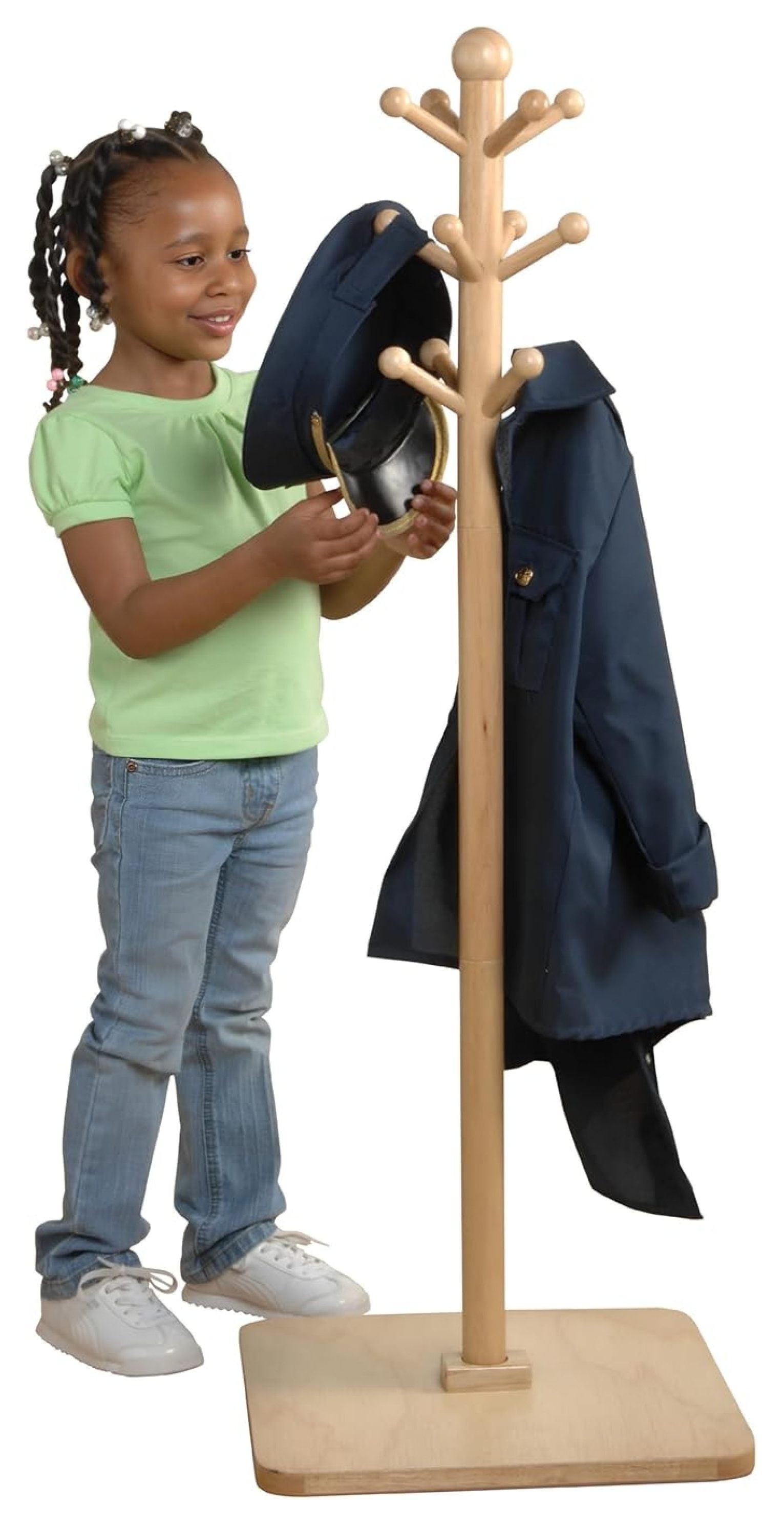 - MTC-311 E-Z Reach Wooden Classroom Clothes Tree Hanger for Kids ...