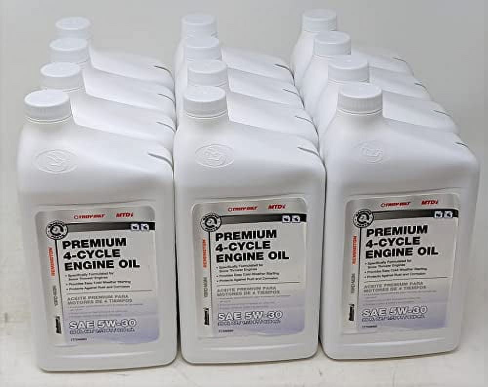 MTD 490-000-M057 Case of 12 Premium 5W-30 Snowthrower Engine Oil 28oz ...